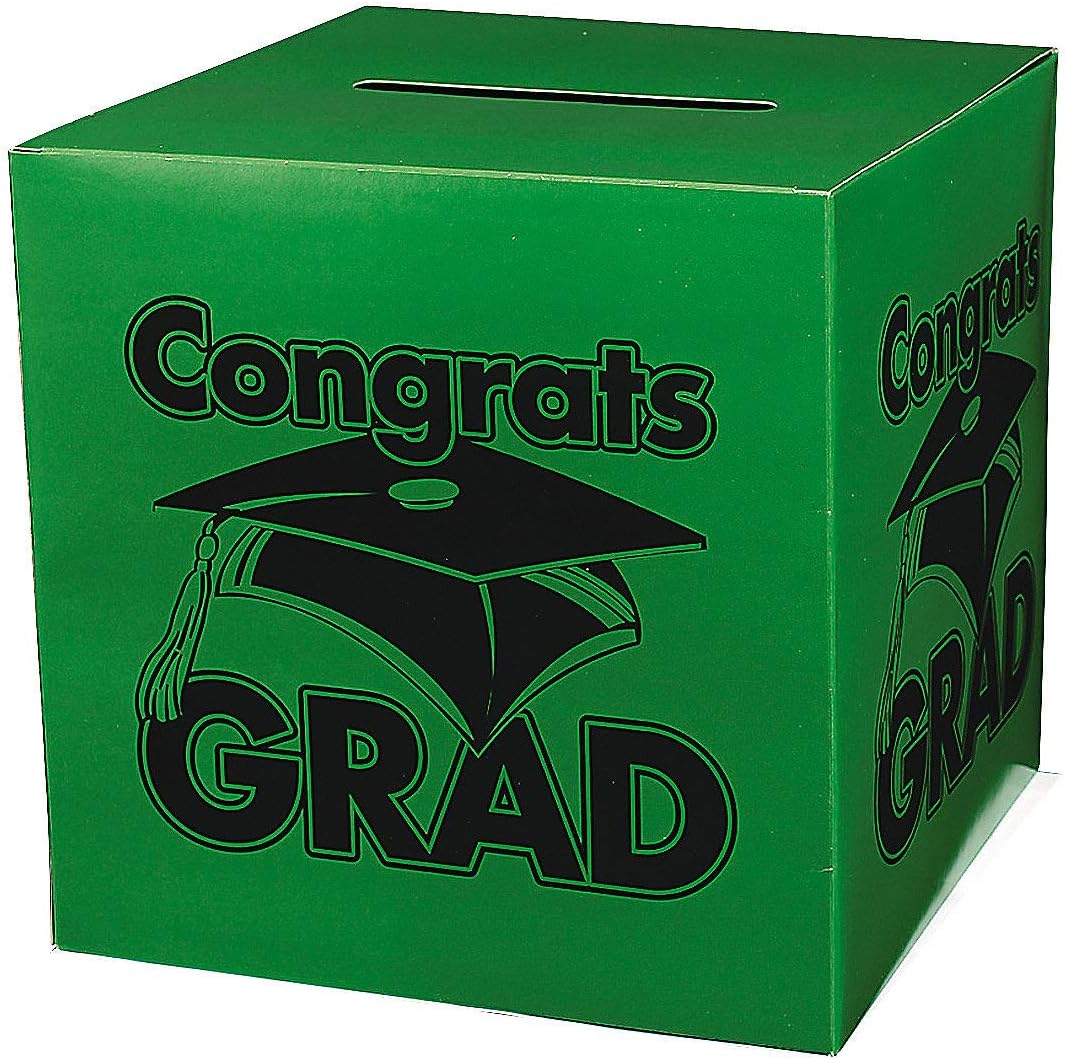 Amazon.com: Fun Express - Congrats Grad Green Card Box for Graduation ...