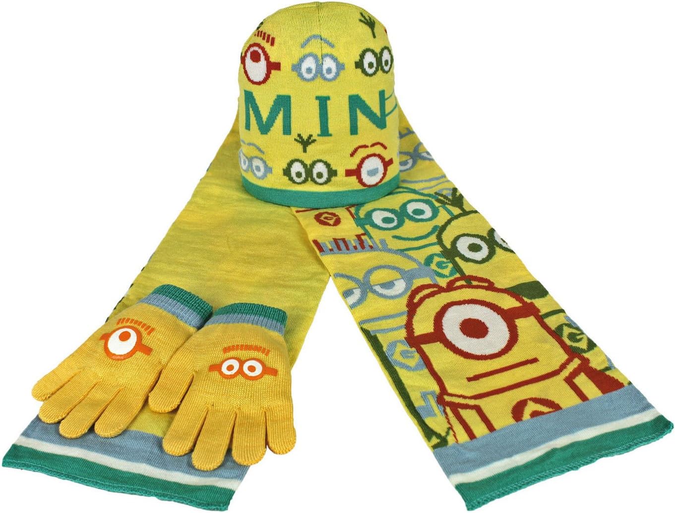 Minions 2200000353 - Set de 3 Piezas con Bufanda, Gorro y Guantes para ...