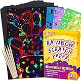 Amazon.com: ZMLM Scratch Paper Art-Craft Gifts - Rainbow Scratch Off ...