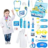 Amazon.com: Play-Act Kids Doctor Kit, 16-Piece Pretend Play Medical Kit ...