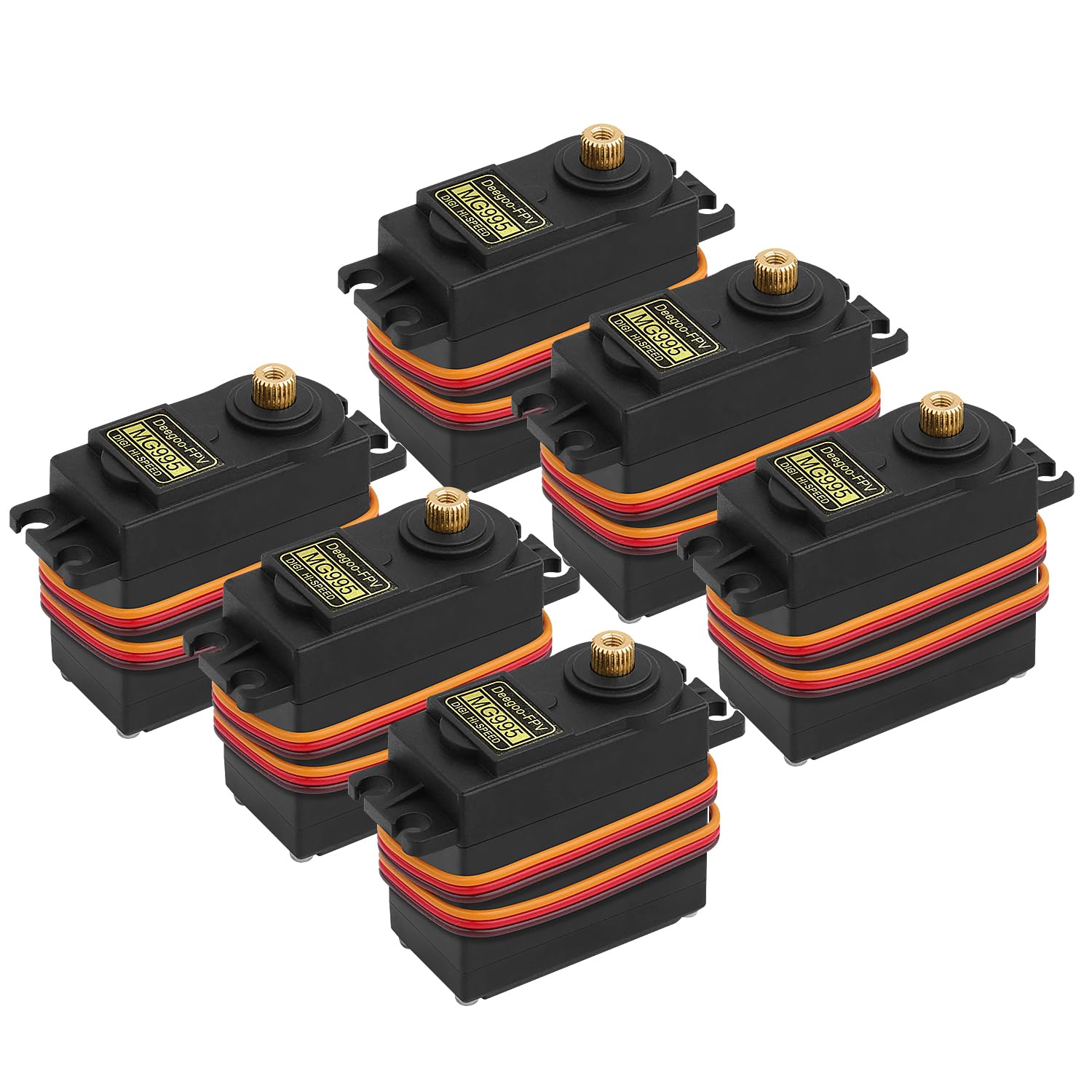 6PCS MG995 55g Servo RC Servos Digital High Speed Torque Servo Motor Metal Gear Servo Waterproof ...