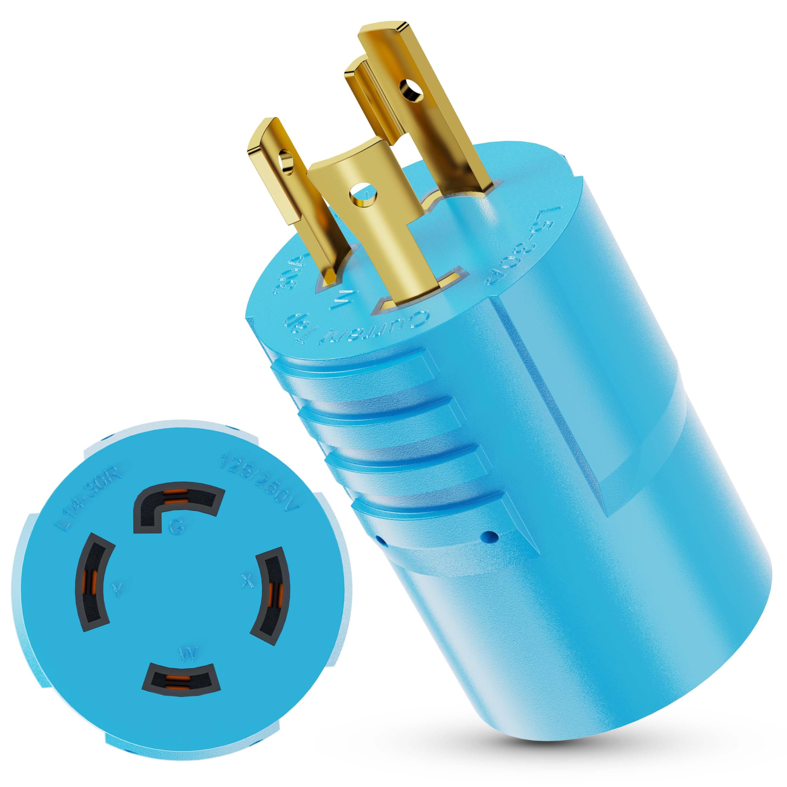 KIKIRV NEMA L5-30P to L14-30R Adapter, 3 Prong to 4 Prong Generator ...
