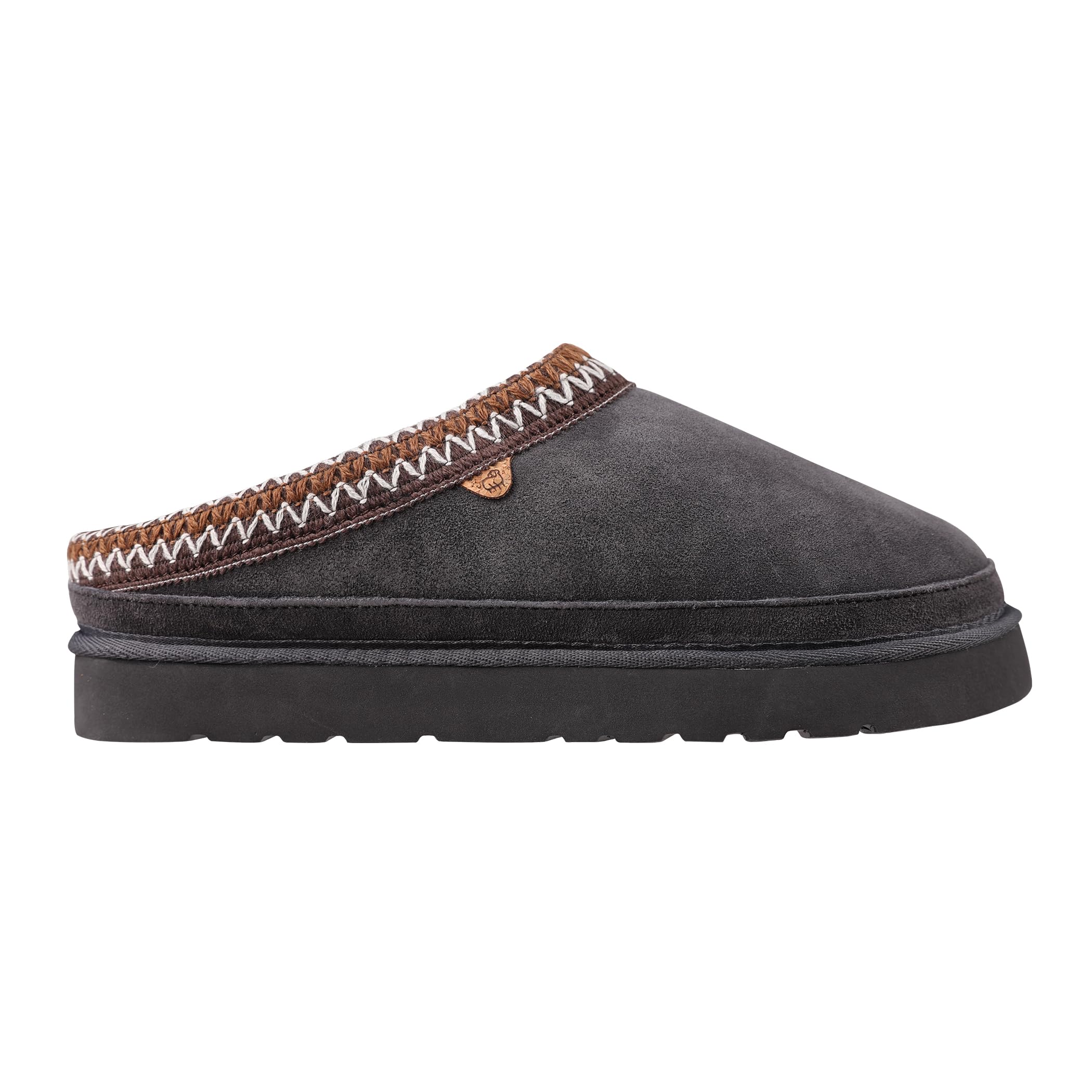 Lamo Women's Jules Clog Cozy Stylish Slipper Charcoal Multi 9M US