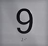 9TH Floor Elevator Jamb Plate sign With Braille and raised number ...