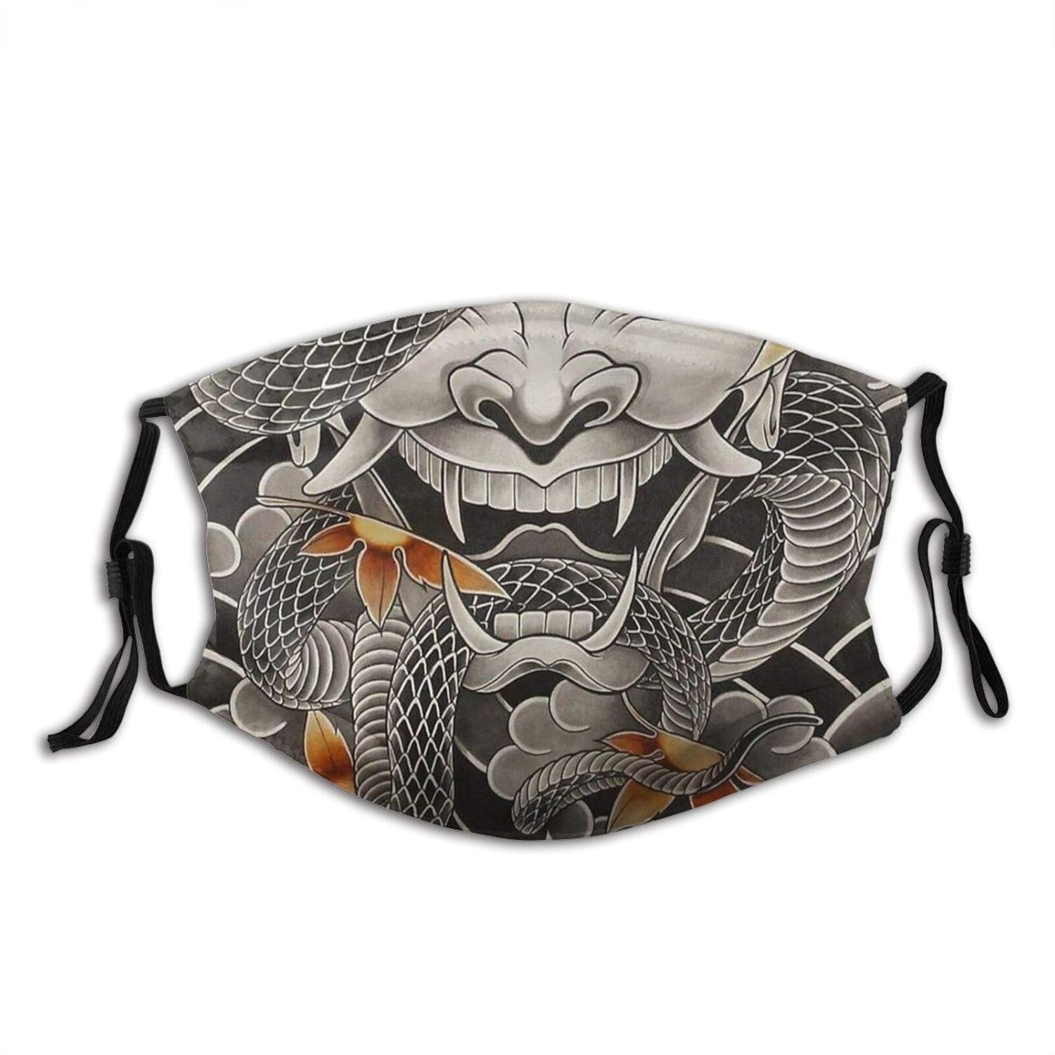 Japanese Snake Mouth Face Mask Adjustable Reusablefor Unisex Bandana ...