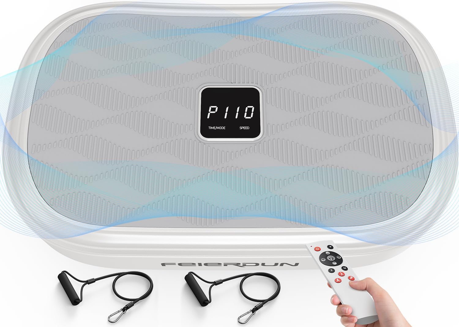 FEIERDUN Vibration Plate Exercise Machine, Whole Body Workout Vibrate Fitness Platform, 9 Modes ...