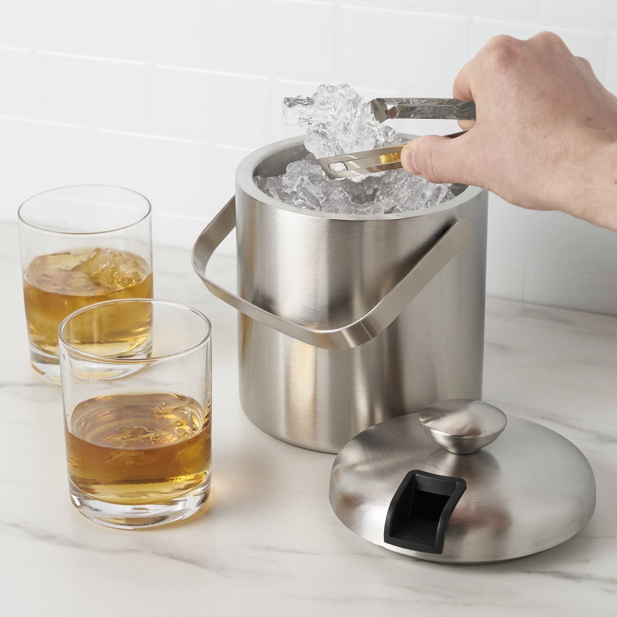Mua Stainless Steel Ice Buckets for Parties with Lid, 1.3L Capacity ...