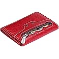 Amazon.com: AINIMOER Small Leather Wallet for Women, Slim Compact ...
