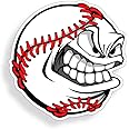 Amazon.com - Angry Baseball Face Sticker Die Cut Vehicle Car Truck ...