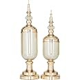 Amazon.com: CosmoLiving by Cosmopolitan Metal Cylinder Decorative Jars ...