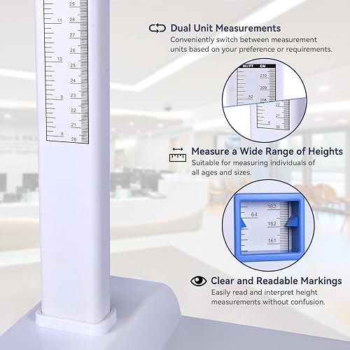 Adjustable Height Rod Portable Stadiometer Height Measuring Rod – 8-82 ...