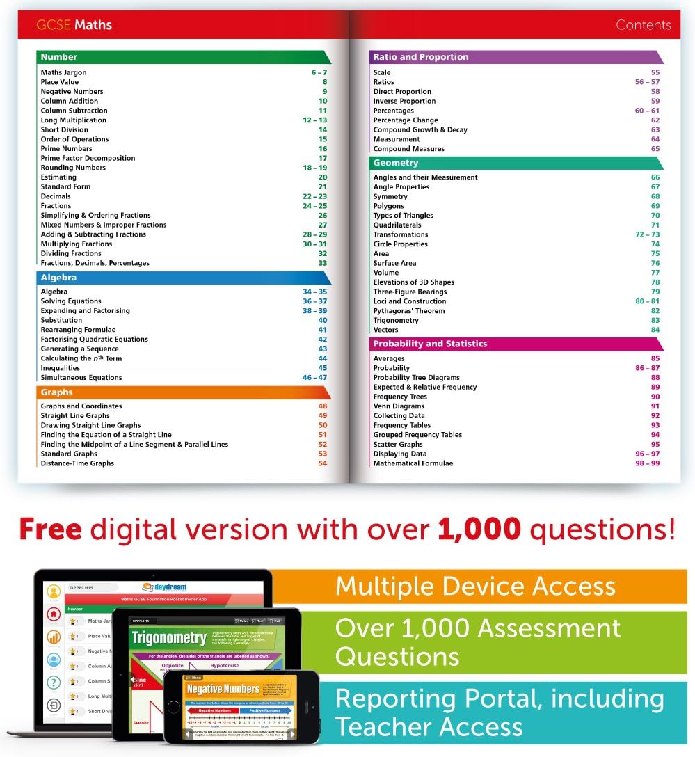 GCSE English & Maths (Foundation) Study Pack | Pocket Posters: The ...