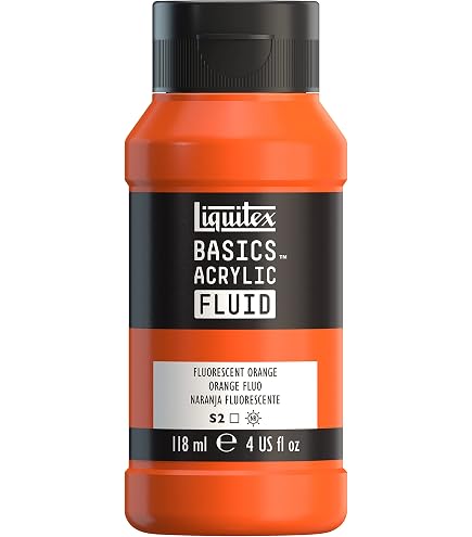 Vat Orange Art Paint Golden Fluid Acrylic Paint - 1 Ounce Vat Orange ...