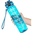 Amazon.com: OLDLEY Water Bottles, 32oz Motivational Sports Water Bottle with Time Marker - Times ...