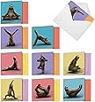Amazon.com : The Best Card Company - 10 Blank Yoga Note Cards Bulk (4 x ...