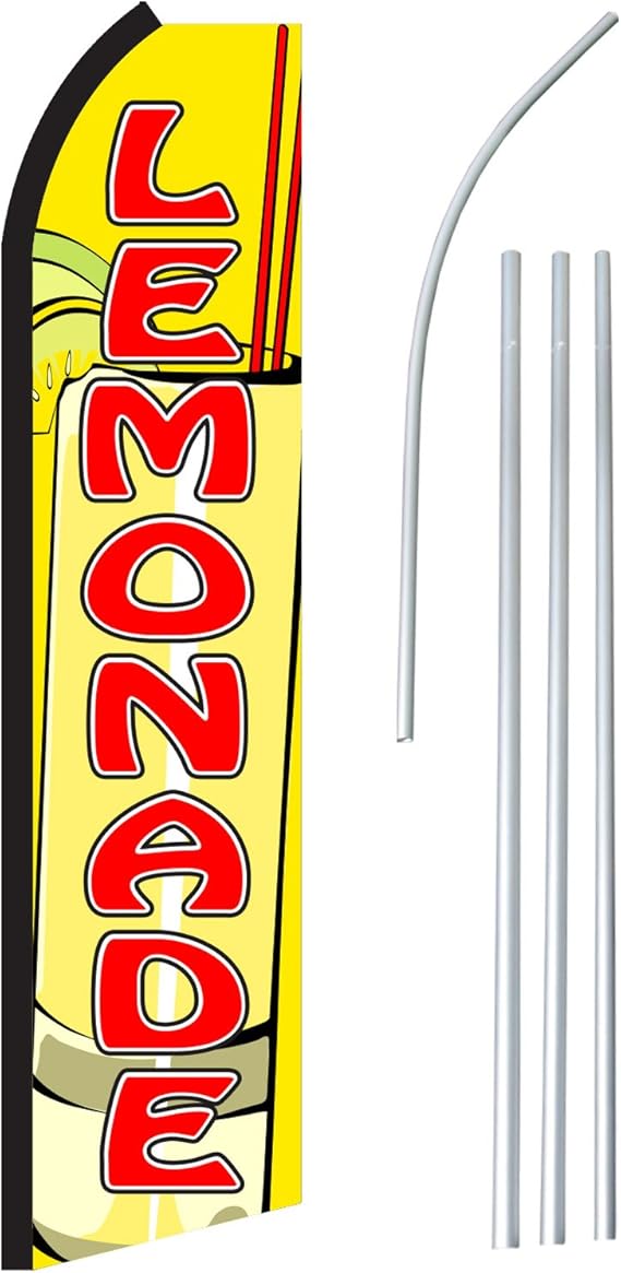 Amazon.com: NEOPlex -"Lemonade" - Floppy Flappy Flutter Flag and Pole ...