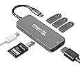 Amazon.com: Plugable 7-in-1 USB C Hub Multiport Adapter with Ethernet - Compatible with Mac ...