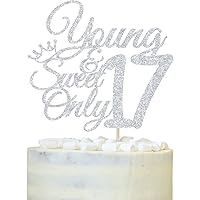 Amazon.com: Happy 17th Birthday Cake Topper, Dancing Queen Young and Sweet Only 17, Seventeen ...
