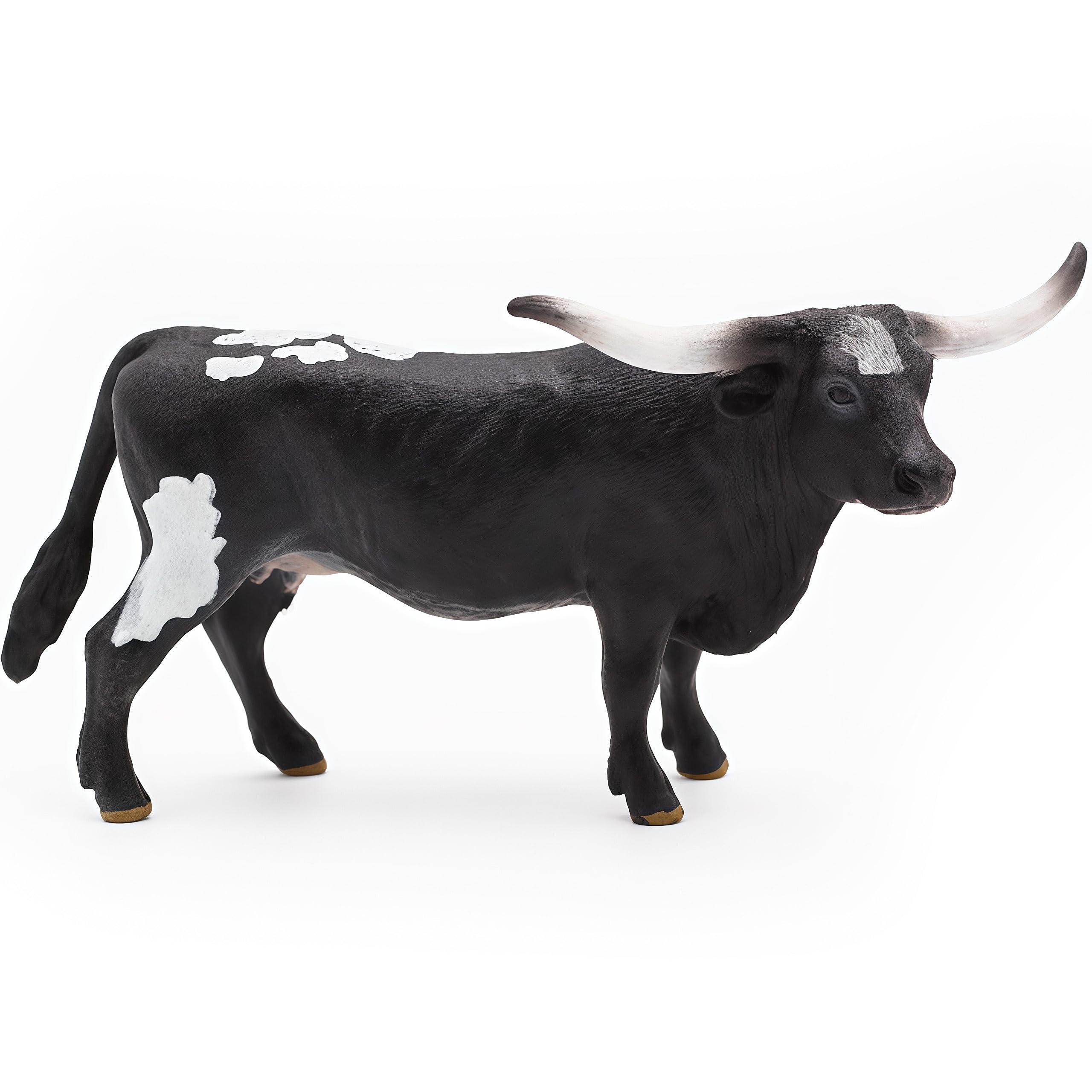 Gemini&Genius Farm Animal Toys, Longhorn Cow Action Figure, Hand ...