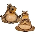 Amazon.com: Corner Merchant Hippo Yoga Statue Figurine Zen Decor ...