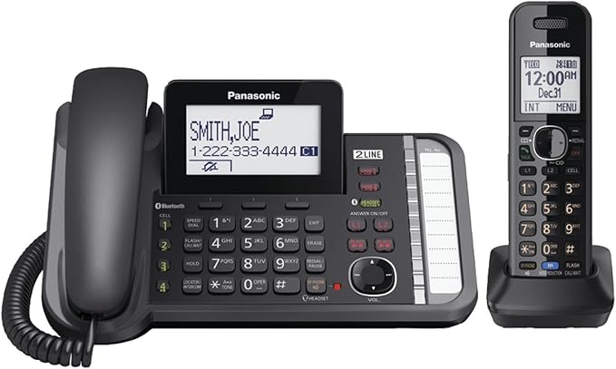 Panasonic 2-Line Corded/Cordless Phone System with 1 Handset ...
