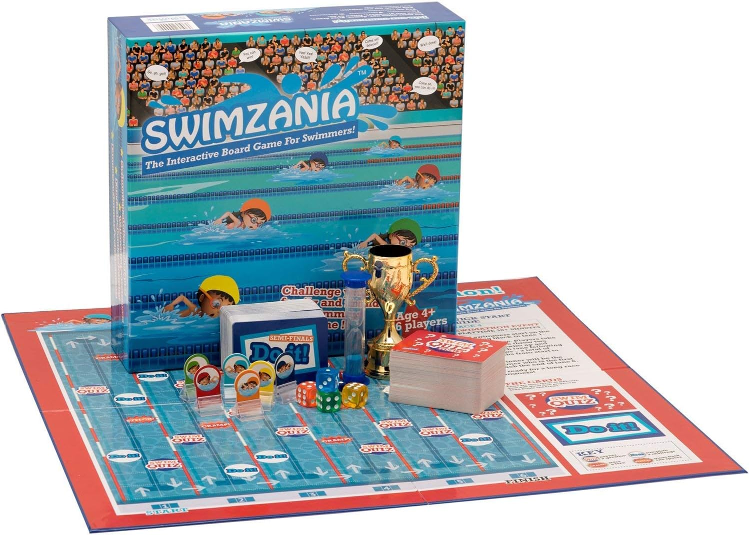 SWIMZANIA – Interactive Family Board Game for Swimmers and Beach Towel ...