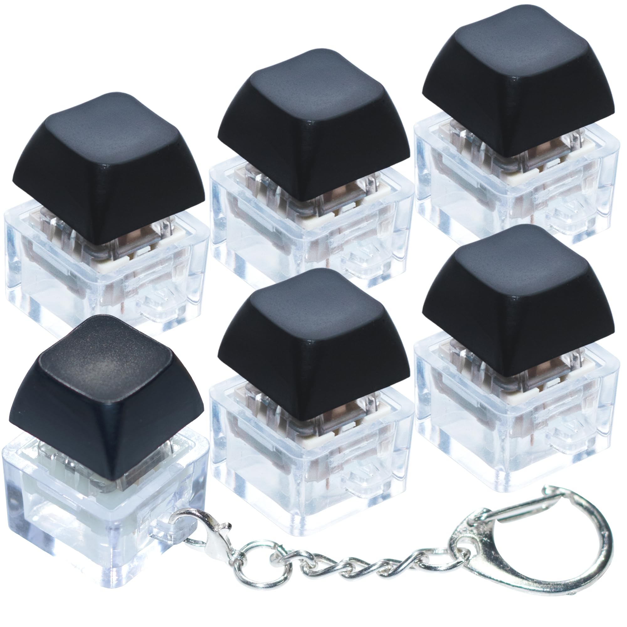 6 Pack Keyboard Fidget Toy, Keyboard Fidget Keychain Keyboard ...