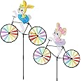 Amazon.com: winemana 2 Pcs Easter Pinwheels Decor for Yard, 36.5 ...