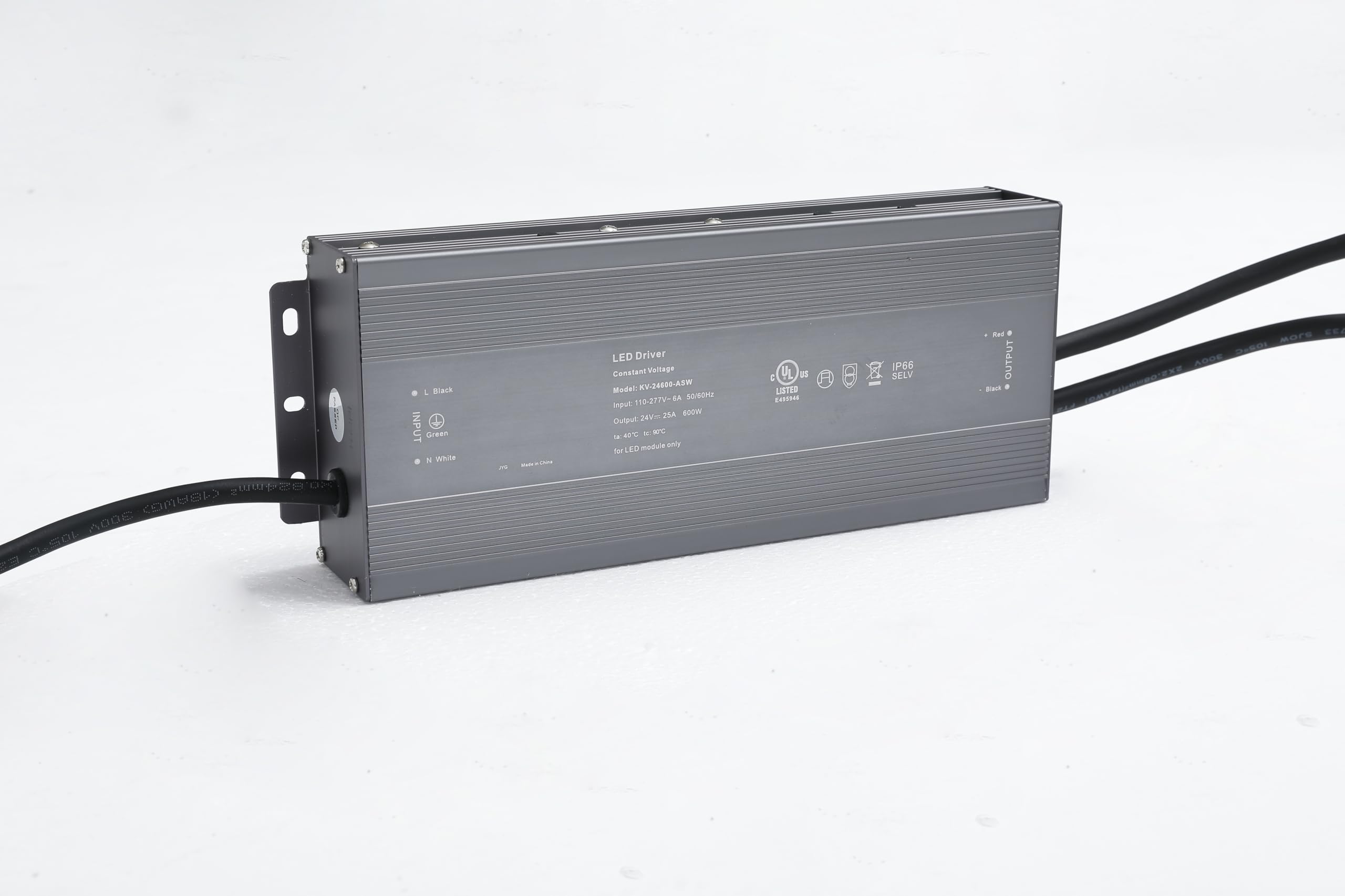 Minxue 600W 24V LED Power Supply, IP66 Waterproof Outdoor Driver, AC ...