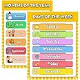 Amazon.com: Preschool Poster for Toddlers and Kids - 2 Pcs Days of The ...