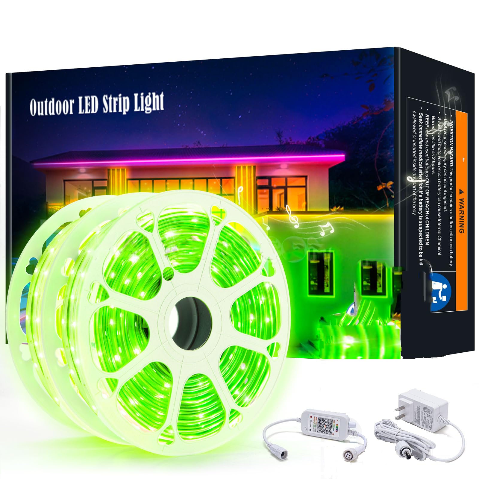 Outdoor LED Strip Lights Waterproof 200ft, 1 Roll Continuous, IP68 PRO ...