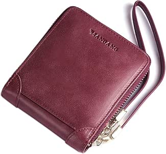 Amazon.com: RFID Wallets for women Genuine Leather Zipper Purses Secure ...