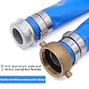 Geowaky 2" x 100′ PVC Lay Flat Water Pump Discharge Hose With Aluminum ...