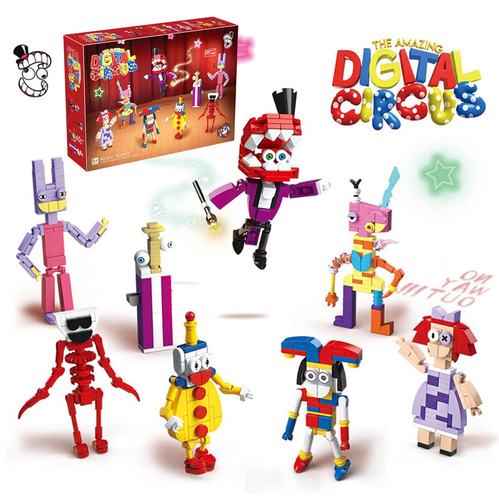 Mua Amazing Digital Circus Building Blocks, 8 Pieces, Pomuni The ...