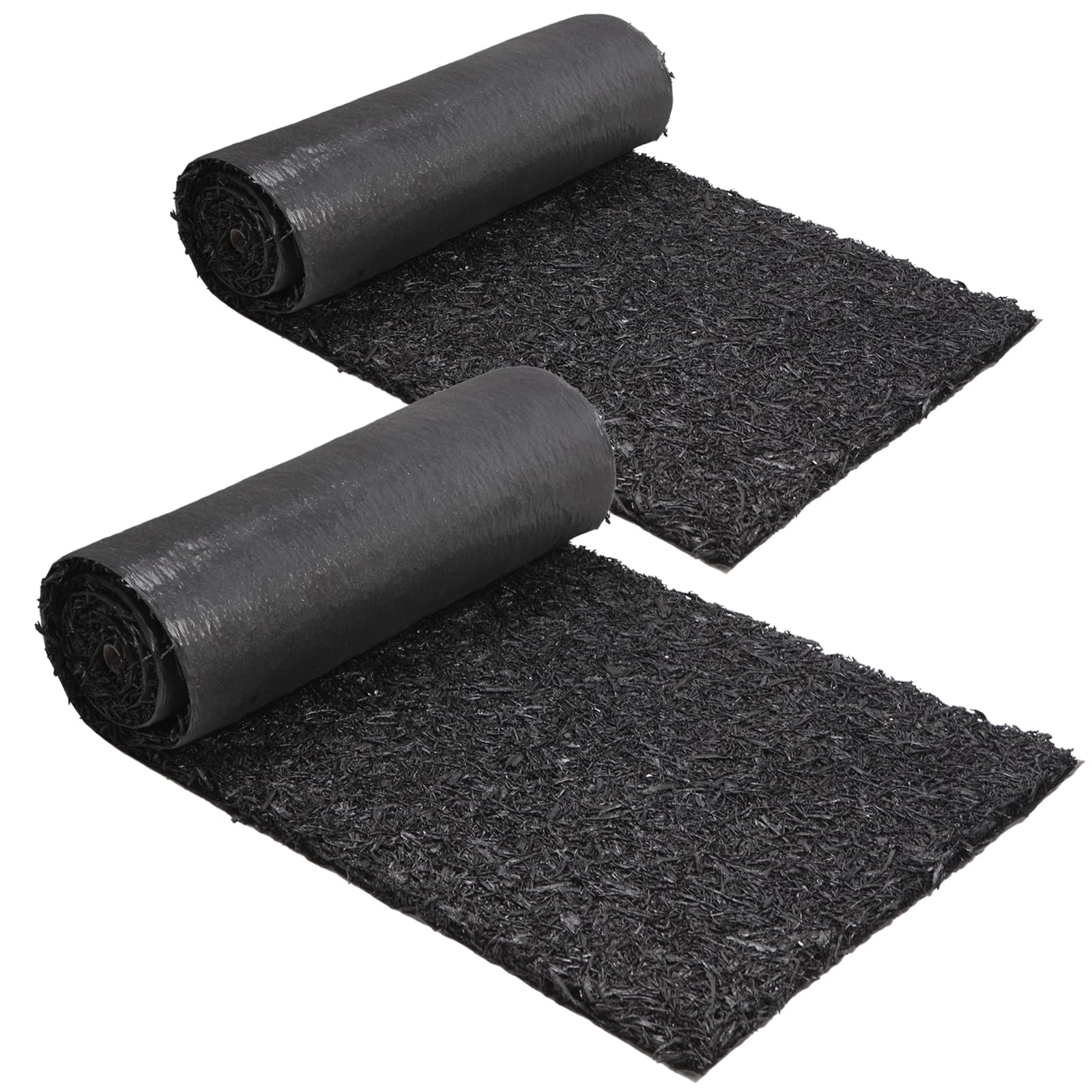 Sekcen 2 Pack Rubber Mulch Mat Roll for Landscaping Recycled Rubber ...