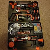 FLOUREON DIY Toolkit 82 Pcs Handy Tool Set Household Basic Tool Kit ...