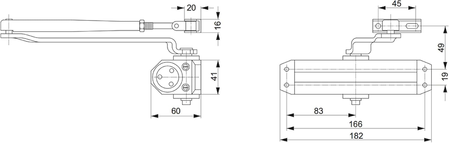 Tesa Assa Abloy Dc110-9005 DC110 Closer Articulated Arm for Doors ...