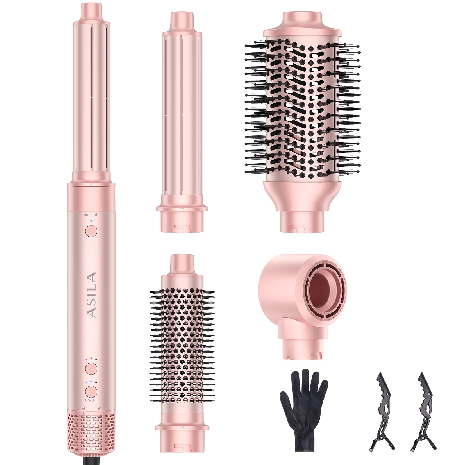 ASILA Hair Dryer Brush, 5 in 1 Professional Hot Air Styler 110000 RPM ...