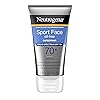 Neutrogena Sport Face Sunscreen SPF 70+, Oil-Free, 2.5 fl oz, Sweat ...