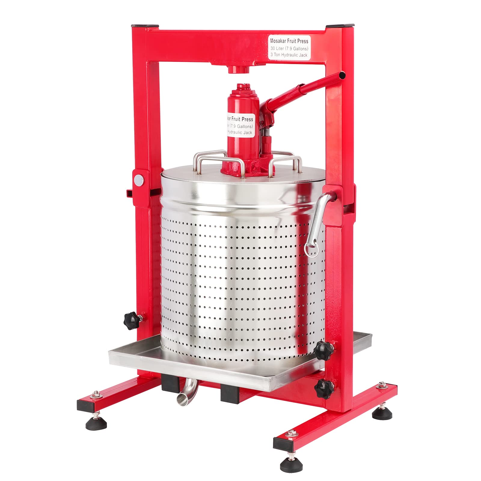 7.93 Gallon / 30L Mosakar Hydraulic Fruit Press. 3 Ton Pressure. Parts ...