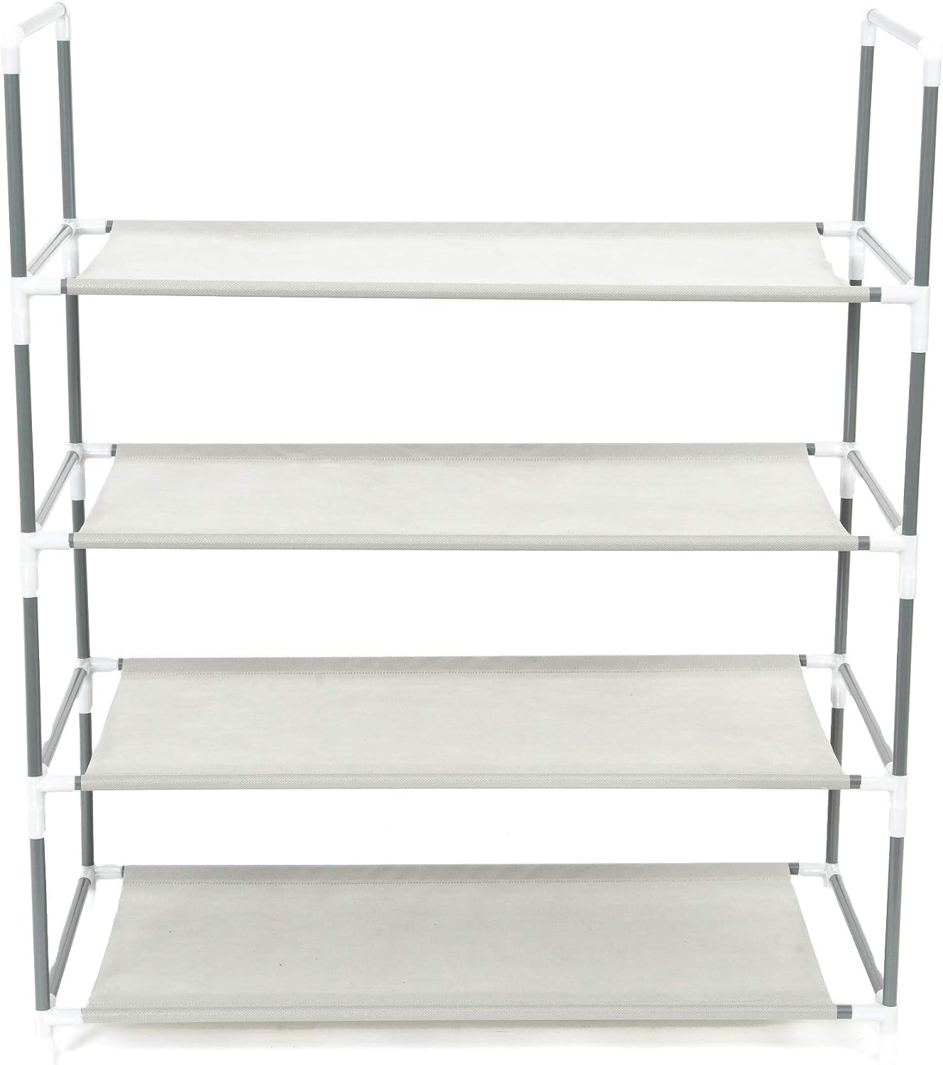 Compactor Salome Stackable 4 Shelf Rack Storage Organiser for 12 Pairs ...