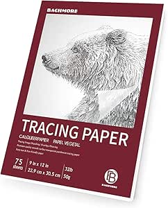 Amazon.com: Bachmore 9”x12” Artist’s Tracing Paper Pad, 75 Sheets ...