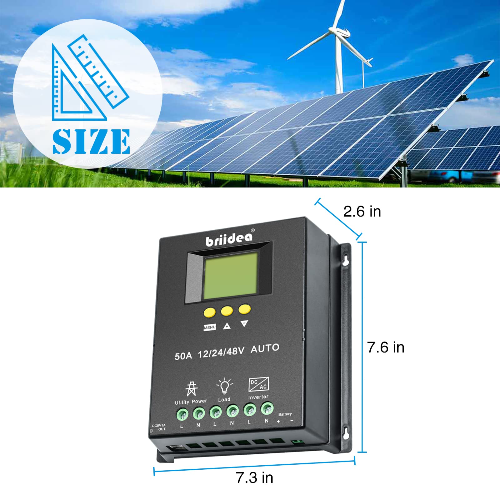 Mua briidea Automatic Transfer Switch, 50A 5500 Watt ATS Dual Power ...