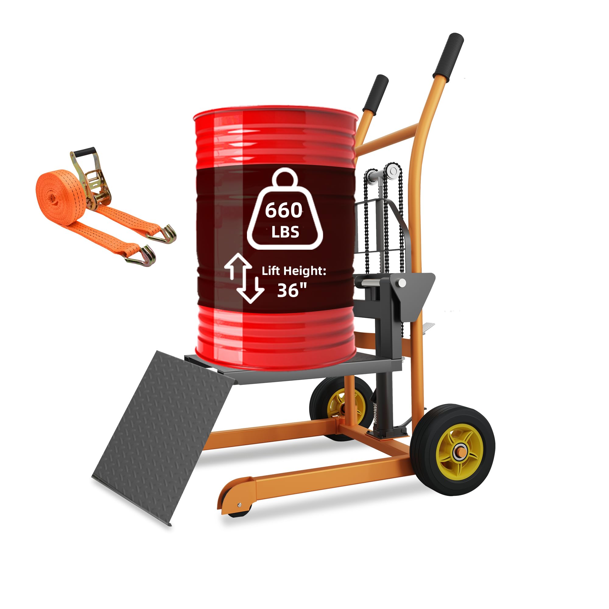 LuminaLiftCure Hydraulic Material Lift Pallet Truck 660 lbs Manual ...