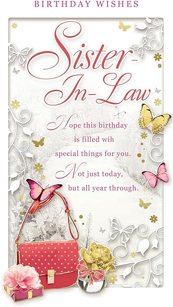Sister in Law Birthday Card Happy Birthday Bag Roses Butterflies 9 sister-in-law-birthday-card-happy-birthday-bag-roses-butterflies-9