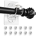 Amazon.com: MUAKIOY Curtain Rod Holders No Drilling, (12-Pack) No Screw ...
