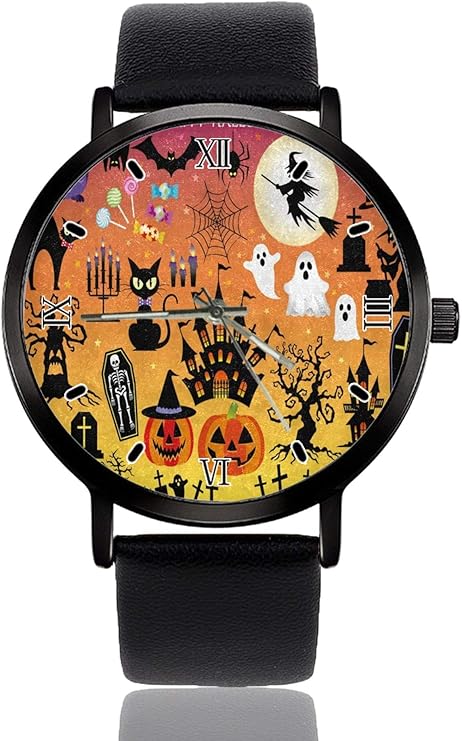 Negro Ccat fantasma calabaza murciélago Halloween mujer reloj de ...