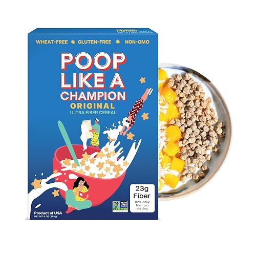 Poop Like A Champion Ultra High Fiber Cereal - Non GMO - Fiber ...