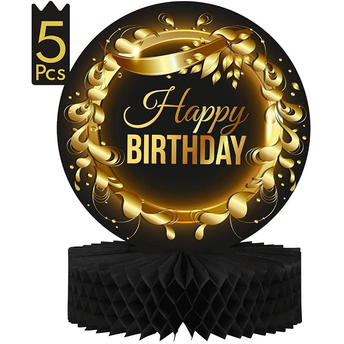 Buy Happy Birthday Table Decorations Centerpieces - 4-Pack Double Sided ...
