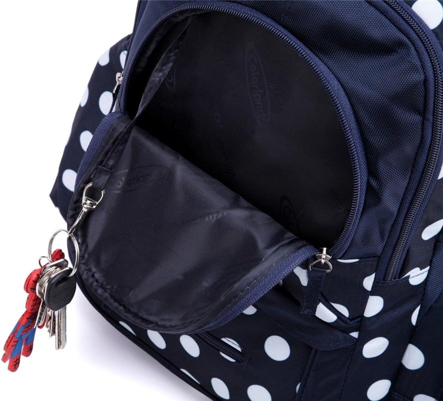 COLORLAND Abbey Ergo Baby Changing Backpack, Navy Polka Dots – BigaMart